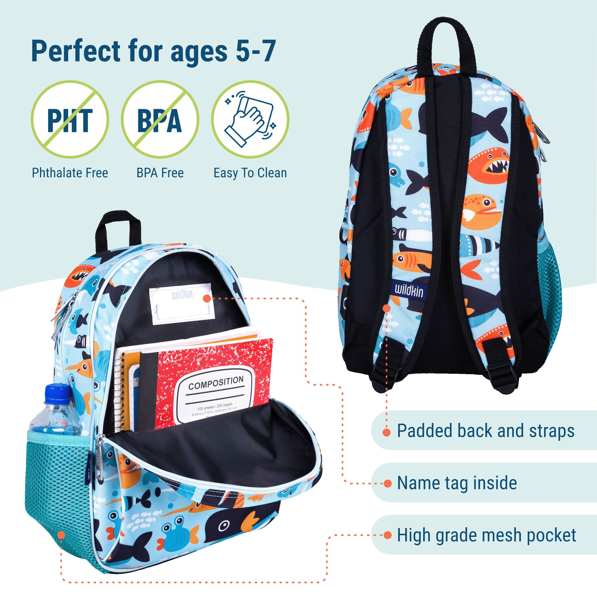 Wildkin 15 Inch Kids Backpack | School Backpacks - Big Fish