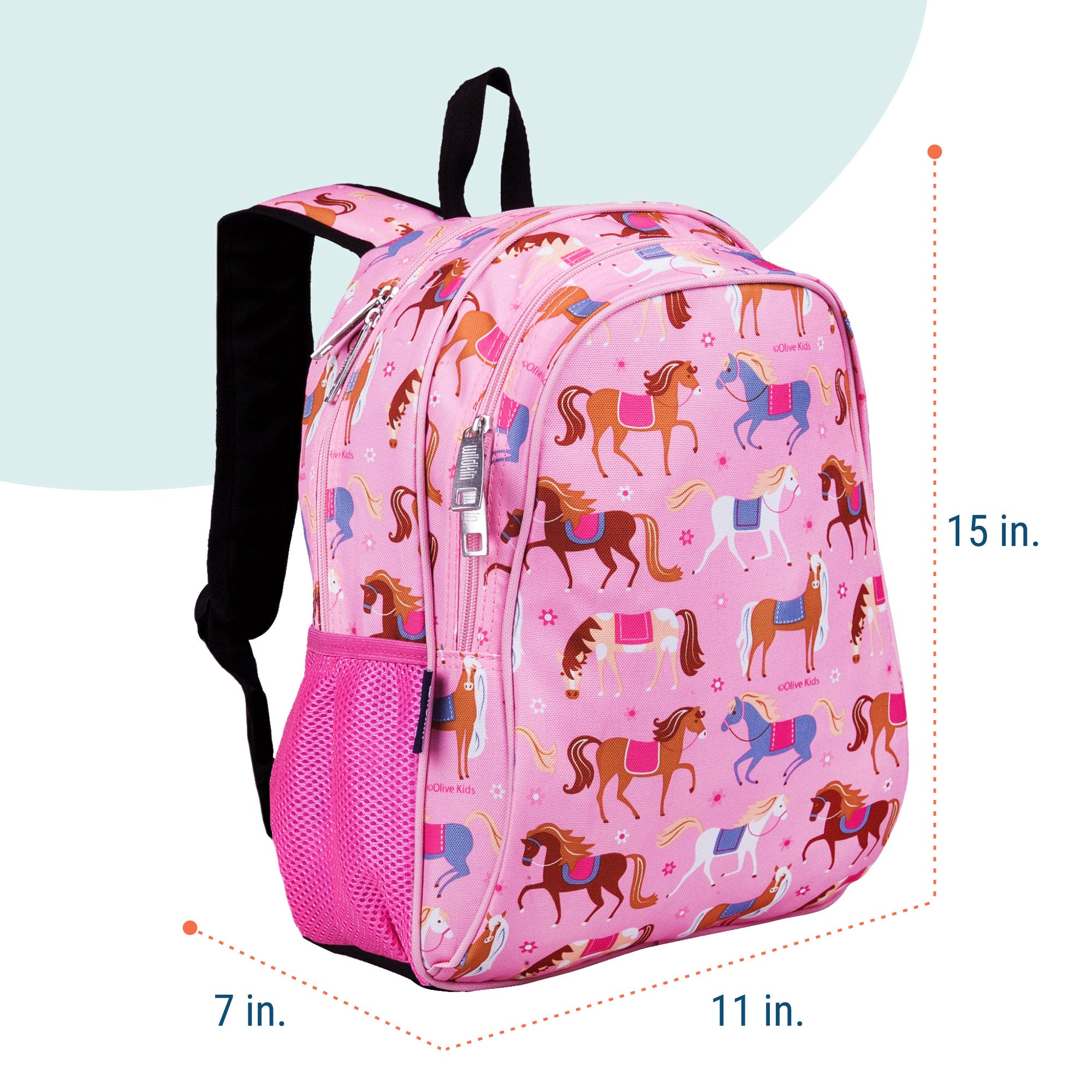 Wildkin 15 Inch Kids Backpack | School Backpacks - Horses