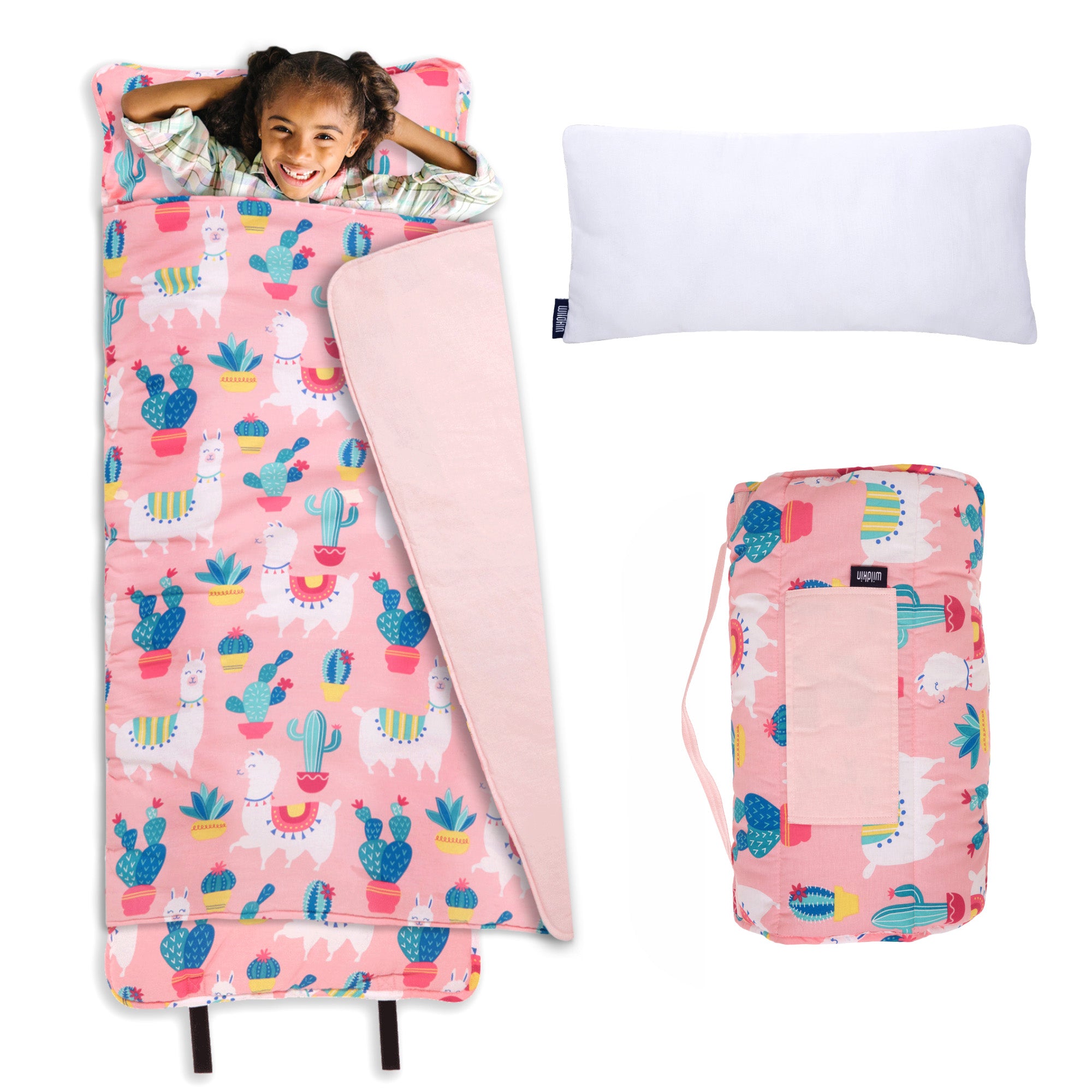 Llamas and Cactus Pink Original Nap Mat – Wildkin