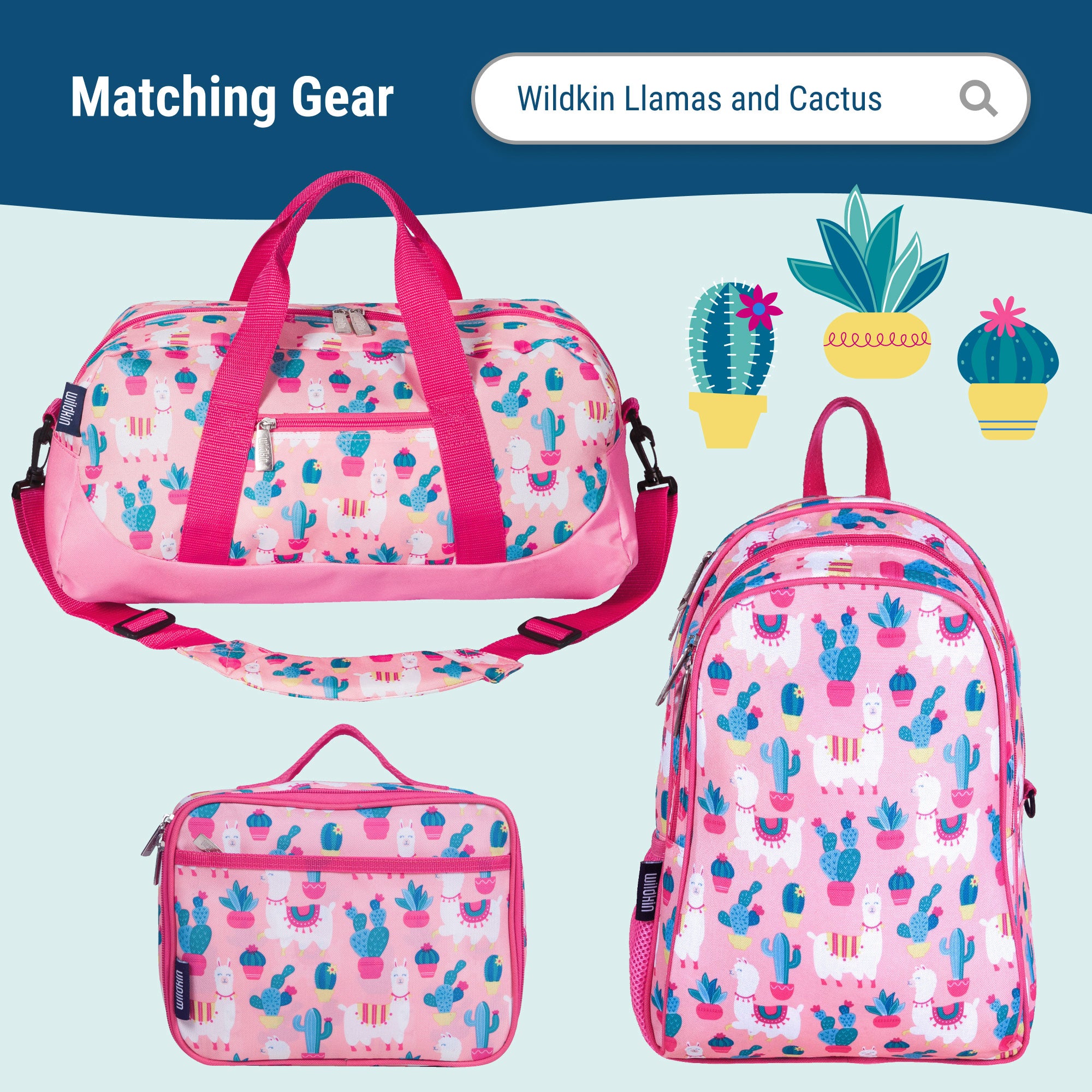 Llamas and Cactus Pink Original Nap Mat – Wildkin