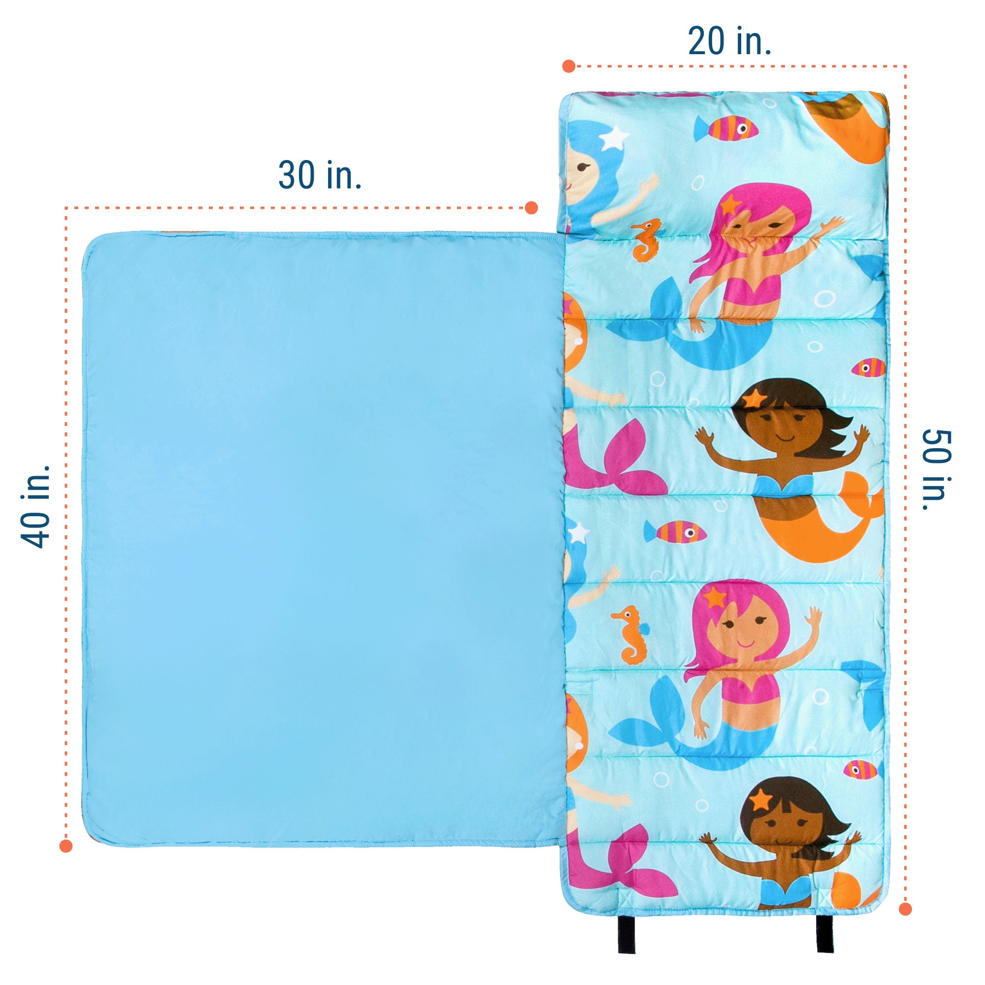 Wildkin Microfiber Nap Mat | Kids Sleeping Mat | Nap Mats - Mermaid