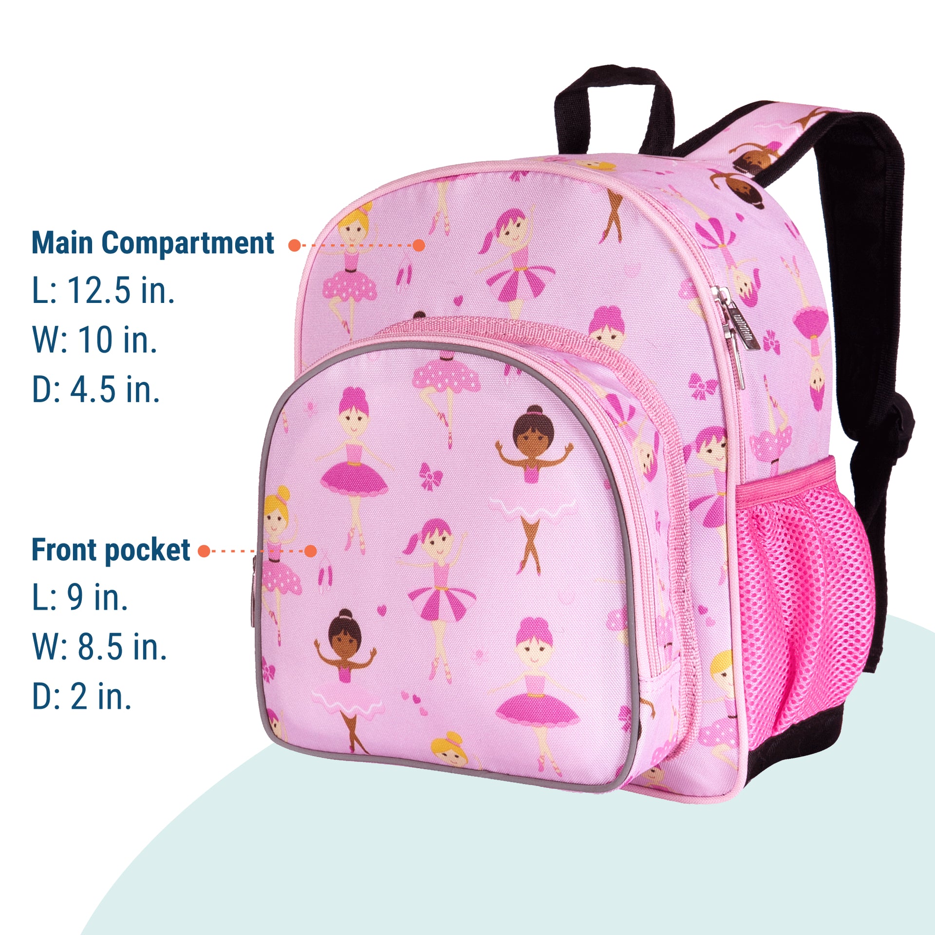 Wildkin 12 Inch Kids Backpack | Toddler Backpacks - Ballerina