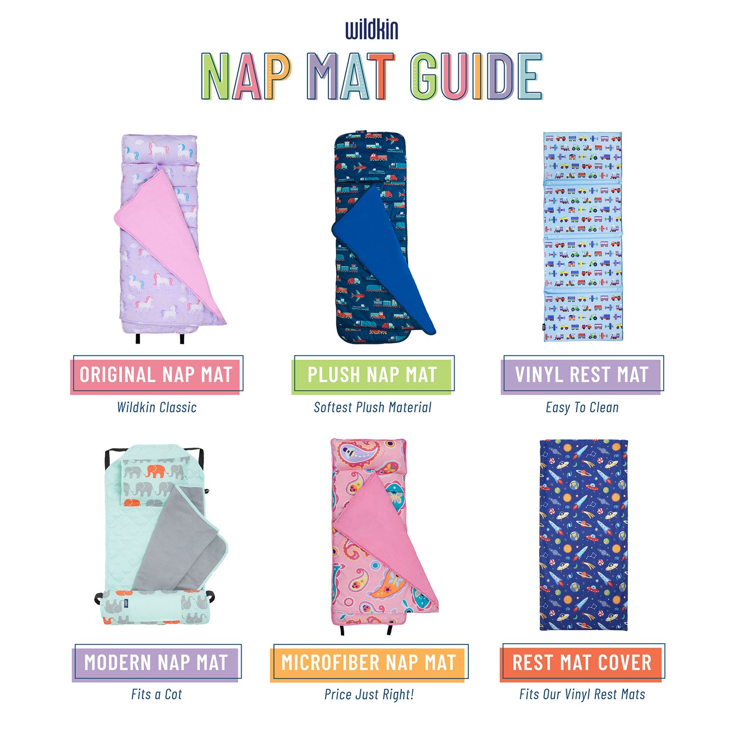 Butterfly Garden Blue Modern Nap Mat – Wildkin